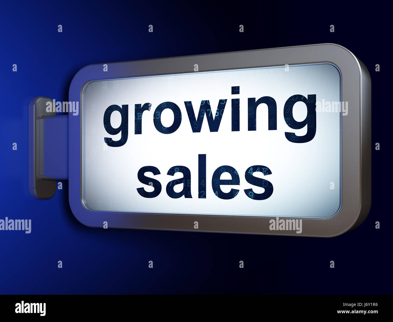 Finance concept: Growing Sales on billboard background Stock Photo - Alamy