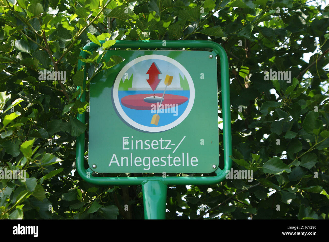 sign signal tree leaves hint landing stage pointing canoe sign signal ...