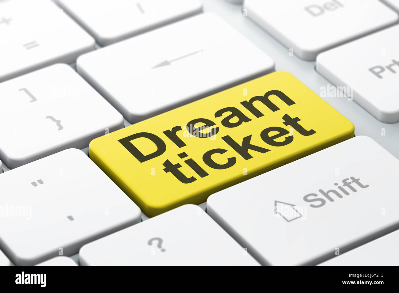 Business concept: Dream Ticket on computer keyboard background Stock ...