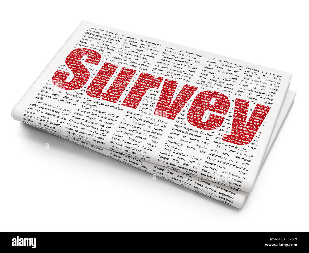 Science concept: Survey on Newspaper background Stock Photo - Alamy