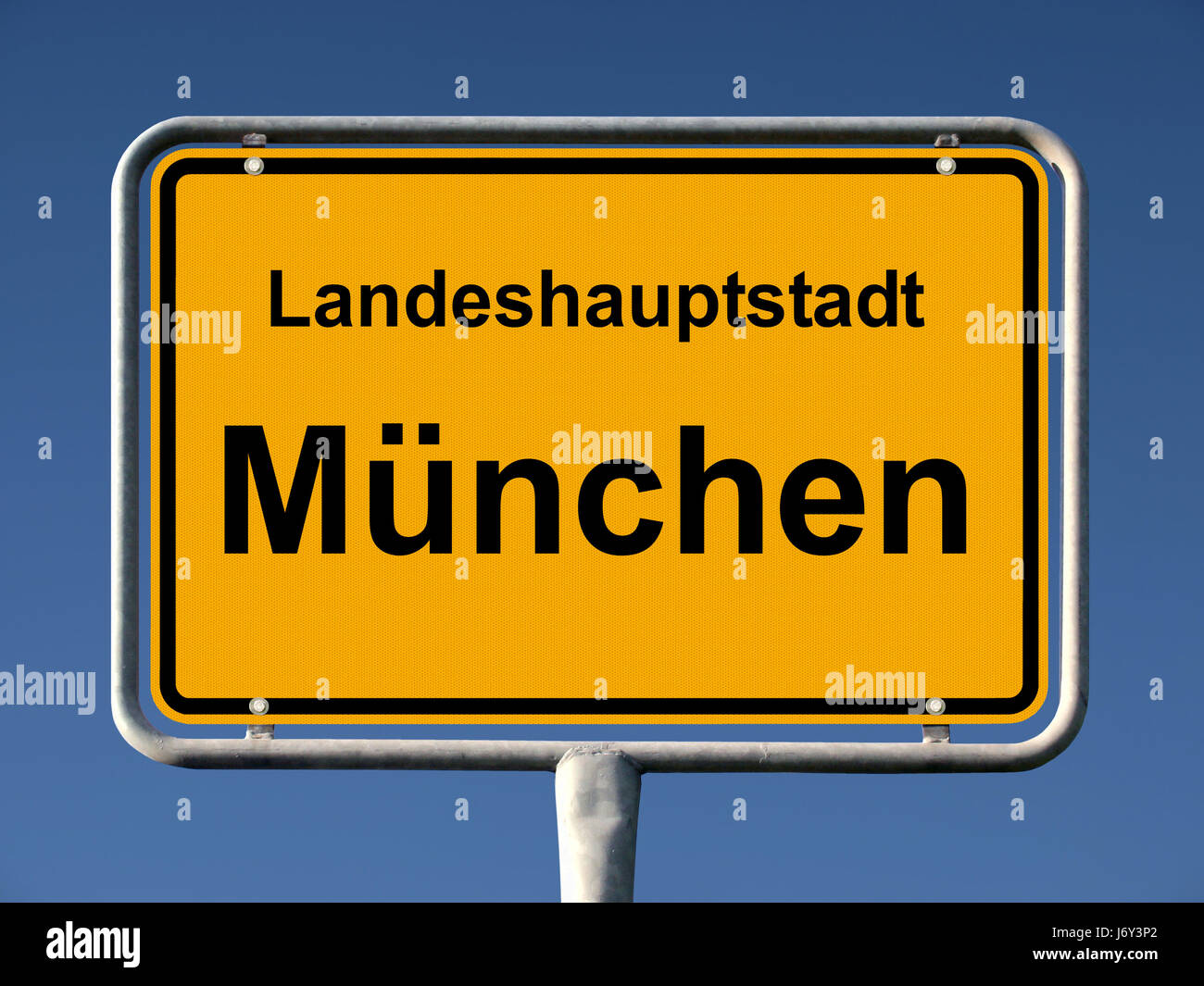 sign signal bavaria munich traffic sign place-name sign blue travel ...