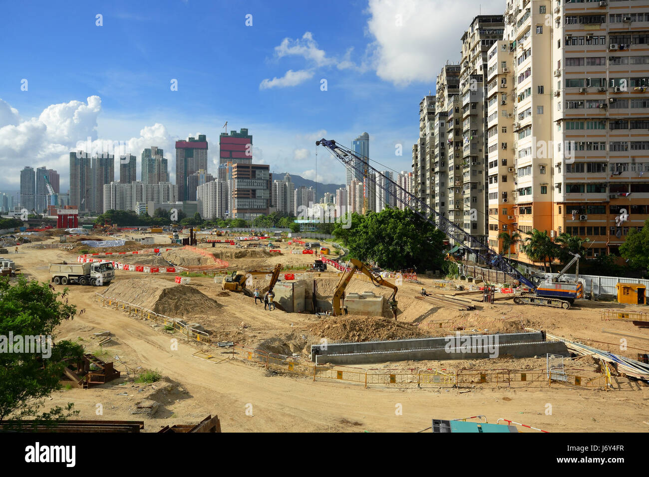 city town develop scene location site construction blue house building ...