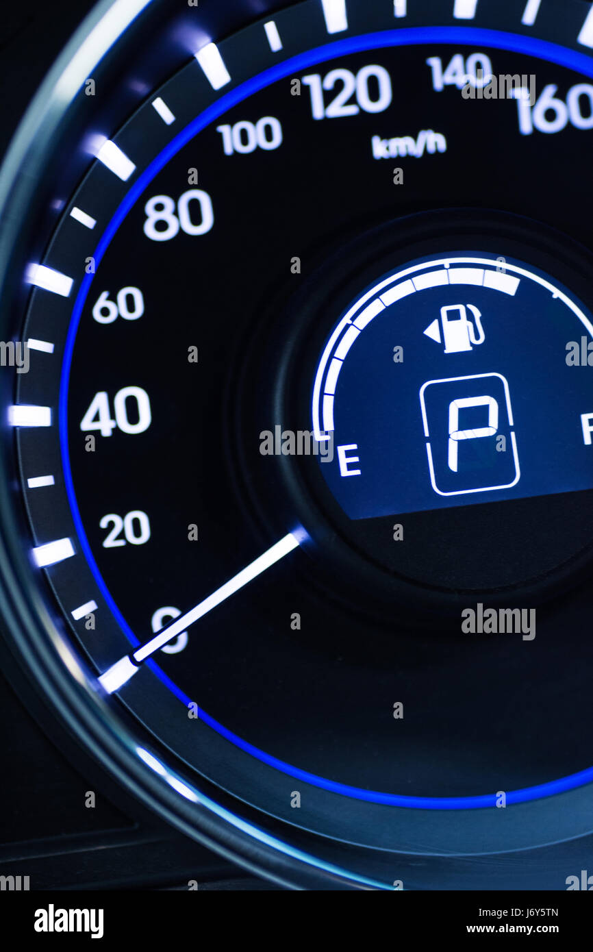 Speedometer and fuel indicator Stock Photo - Alamy