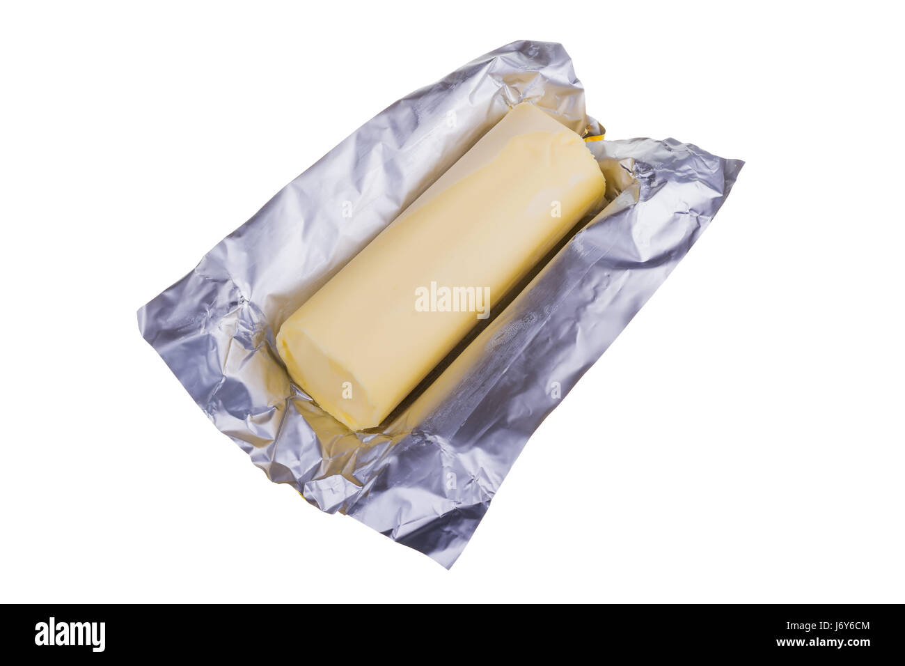Fresh butter bar isolated on white background Stock Photo - Alamy