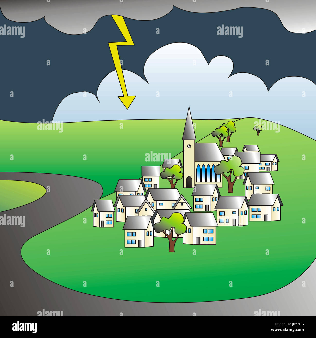 graphic illustration thunderstorm thundreous lightning sheet lightning ...