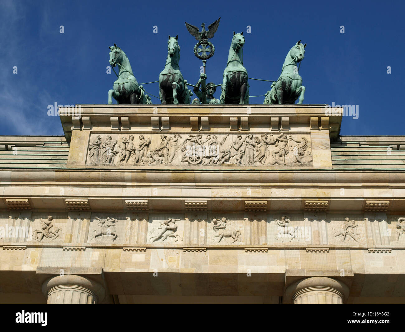 door brandenburg wall berlin germany german federal republic statue ...