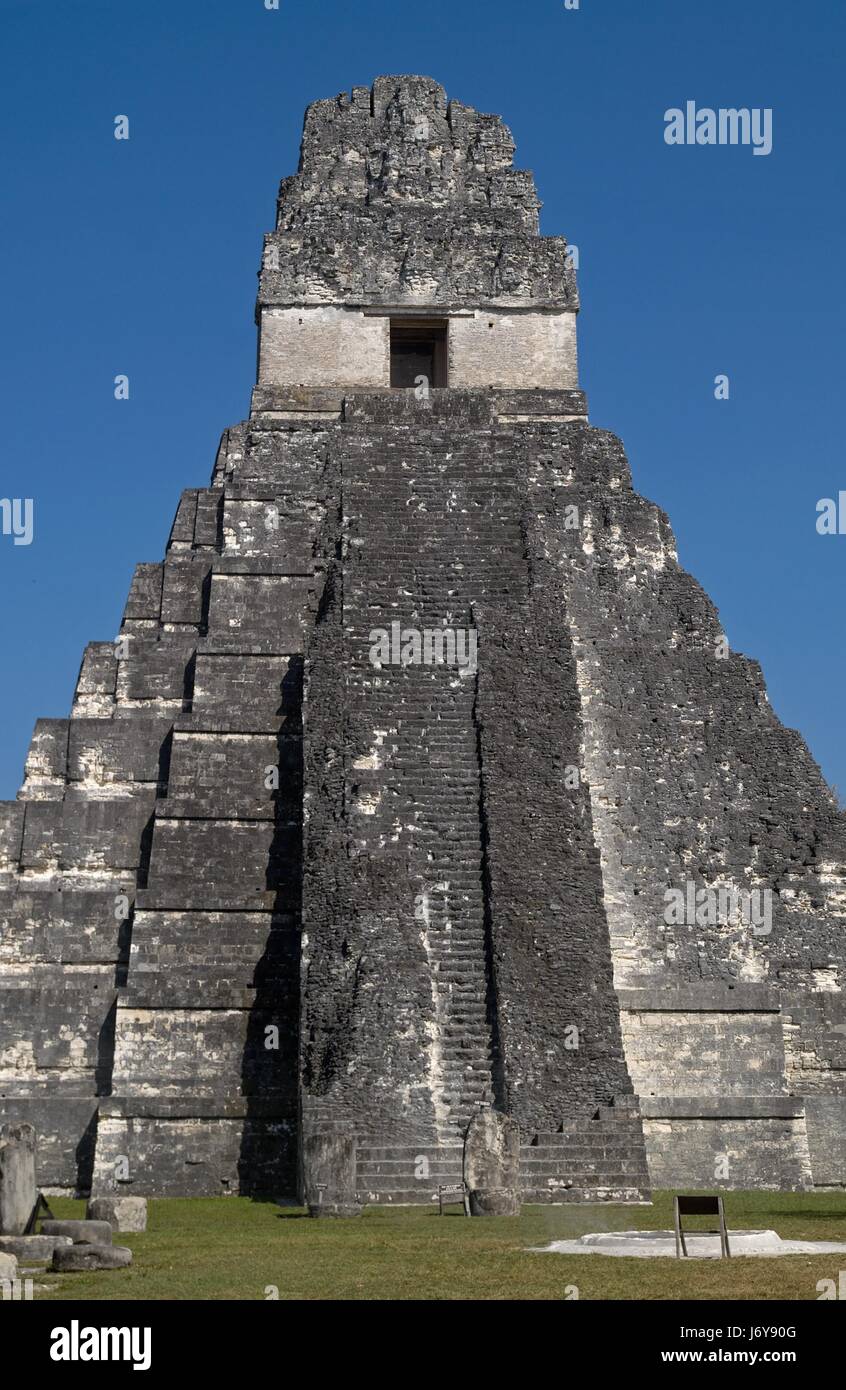 temple guatemala pyramid ruins stairs temple monument famous stone ...