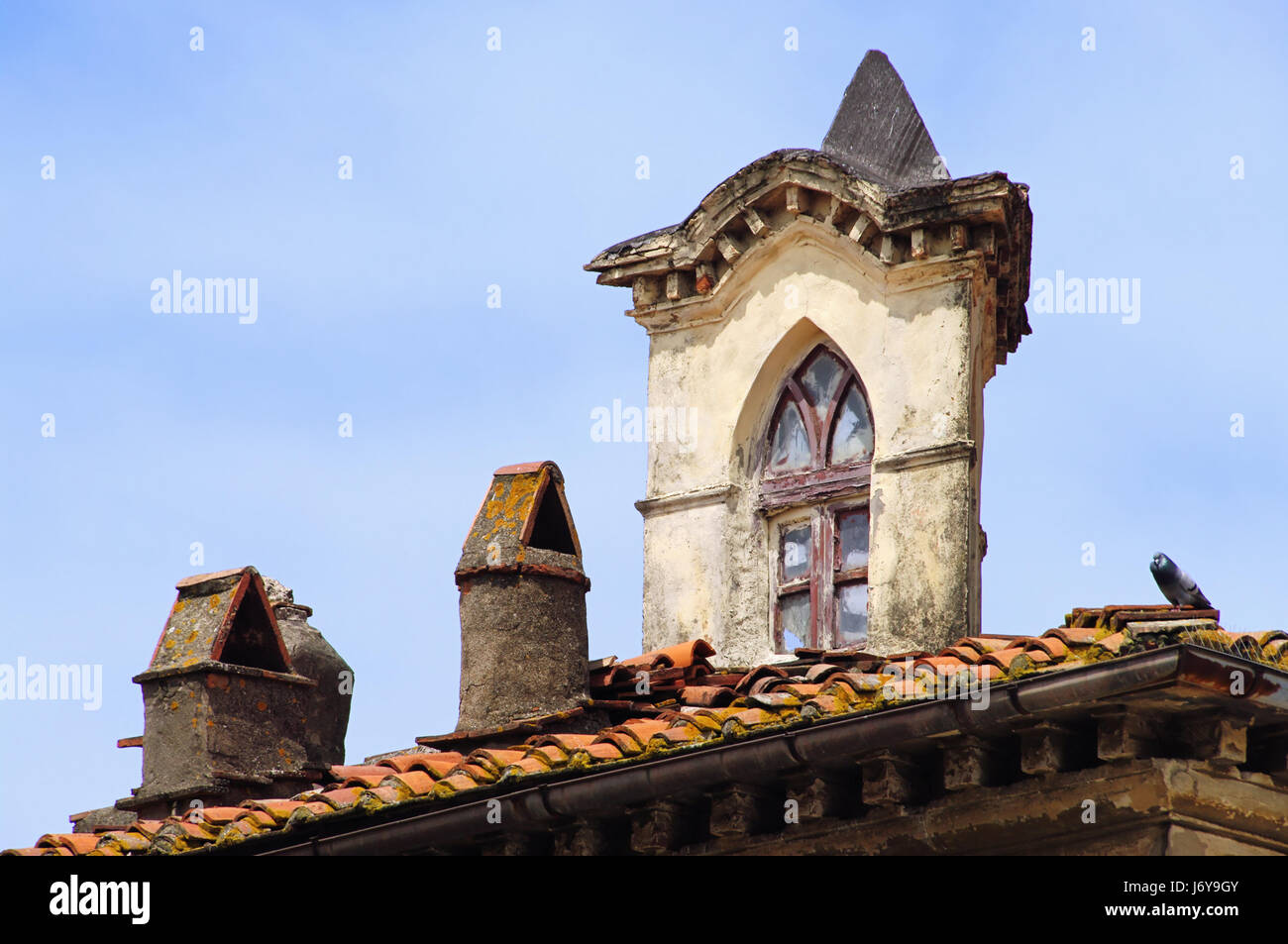 window porthole dormer window pane tuscany dormer firmament sky rooftop ...