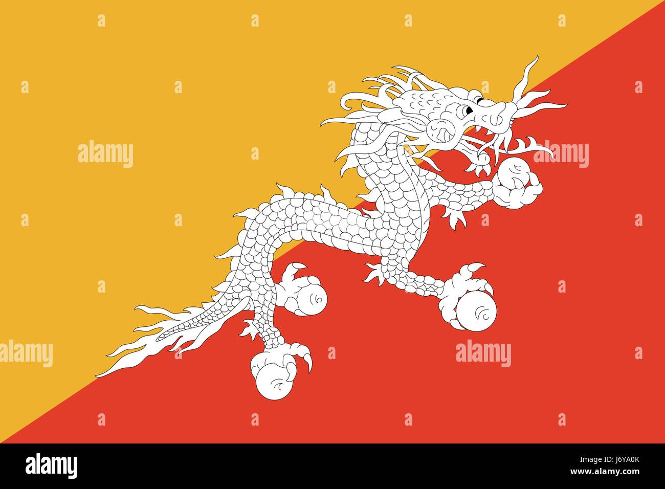 illustration flag national country state nation color bhutan paint ...