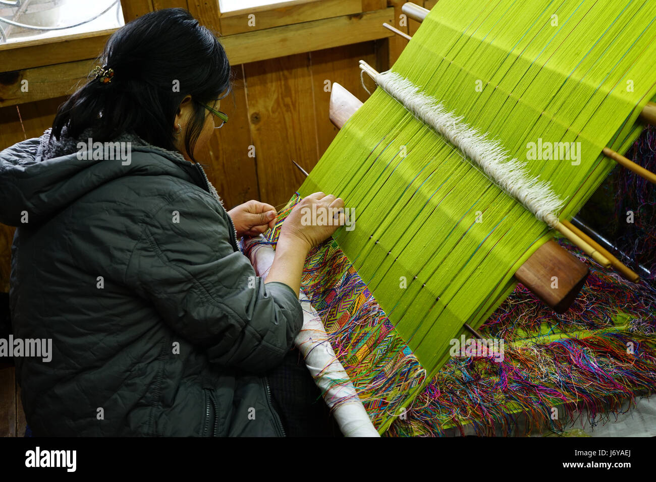 Bhutan woman traditional weaving, Thimphu, Bhutan Stock Photo - Alamy