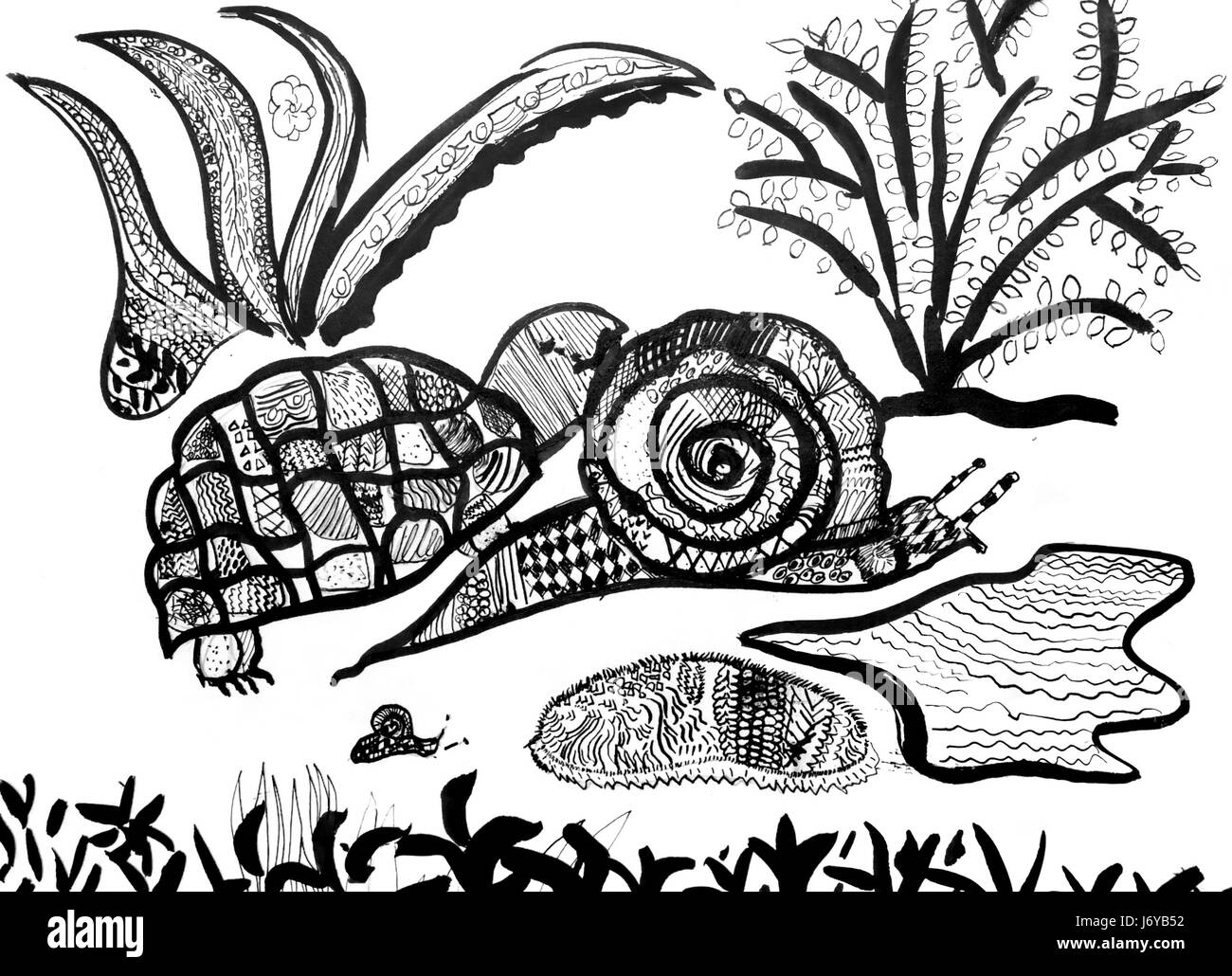 art animal black swarthy jetblack deep black brush drawing photo ...