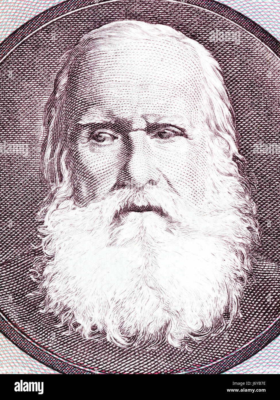 Pedro II of Brazil portrait from Brazilian money Stock Photo - Alamy
