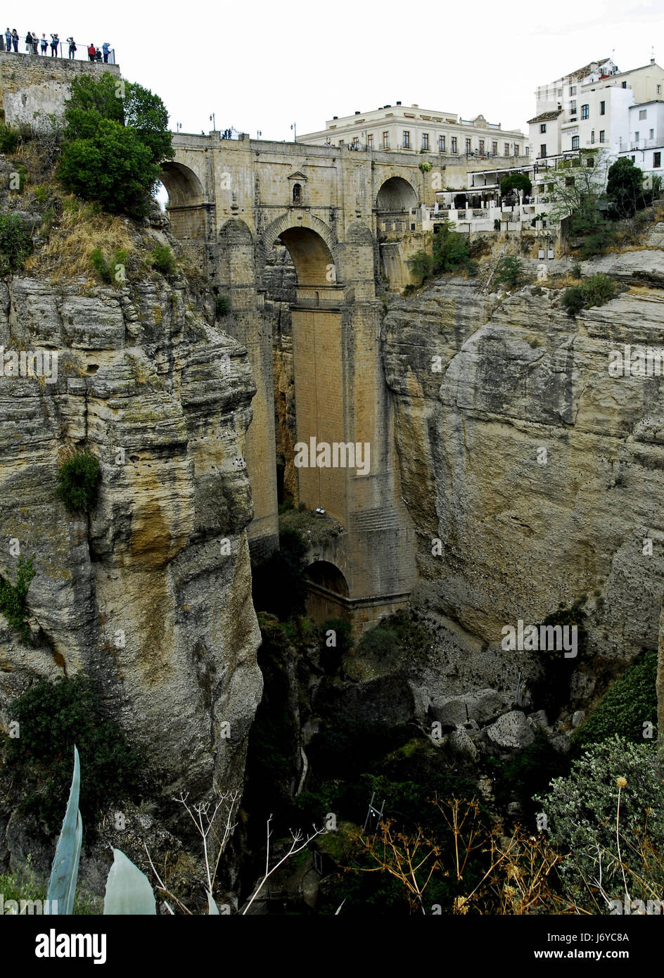 city town bridge spain valley ravine andalusia city town bridge spain ...