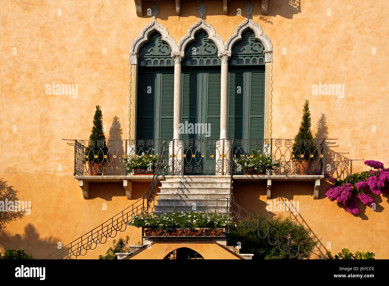 window porthole dormer window pane old town balcony villa gardasee ...