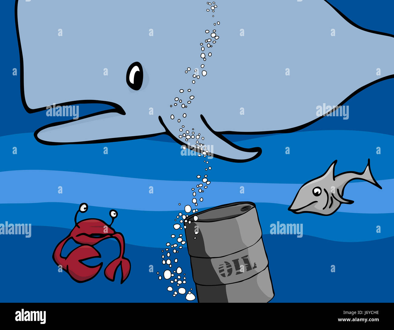 Oil Spill Cartoon Animals