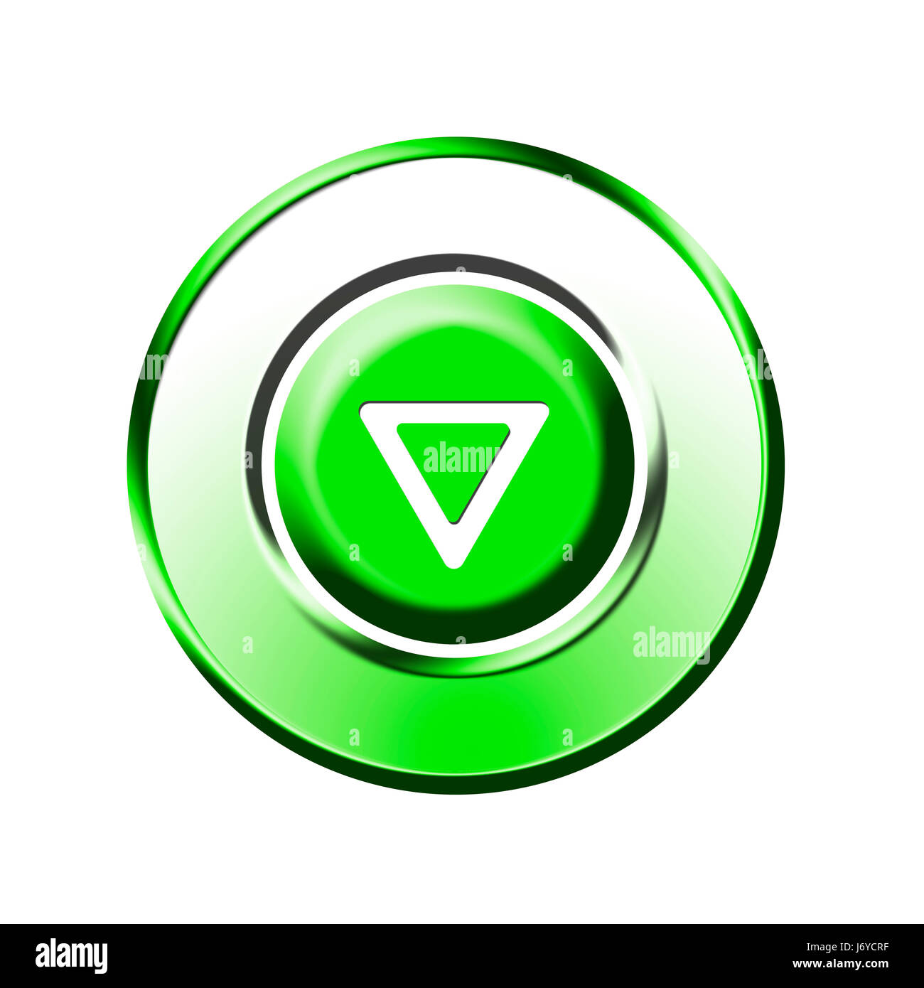 ok direction button deep below downwards arrow sign signal isolated ...