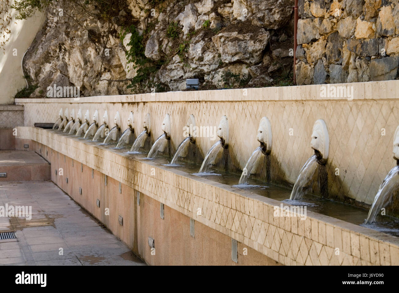 flow greece ceramic tiles fountain lions water crete flow greece ...