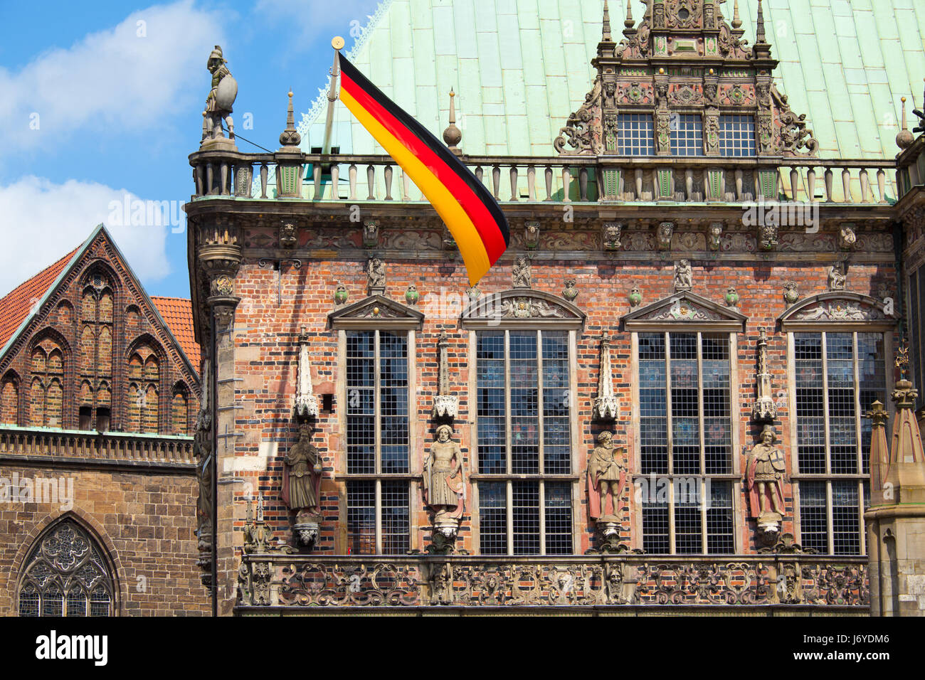 city town germany german federal republic town hall flag german bremen ...