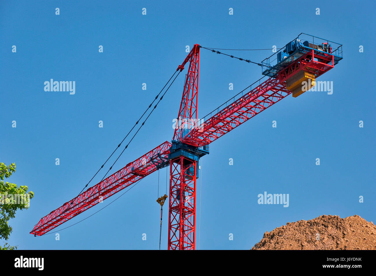 tower industrial machinery equipment lifting construction crane blue ...