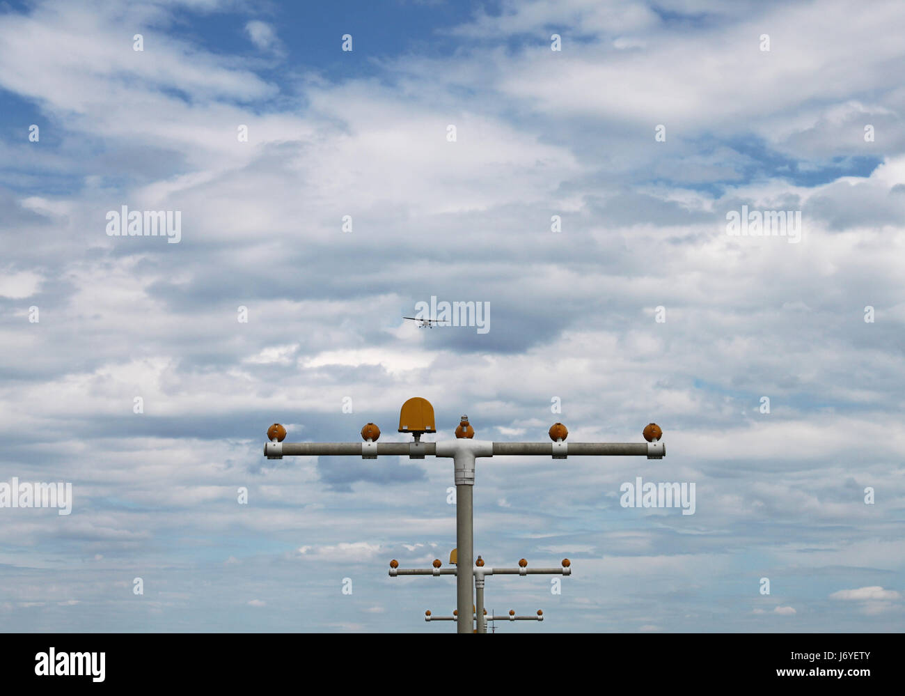 landing marking reflector airport approach firmament sky aircraft ...