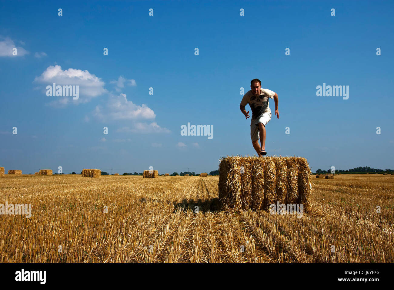 male masculine person spring bouncing bounces hop skipping frisks ...