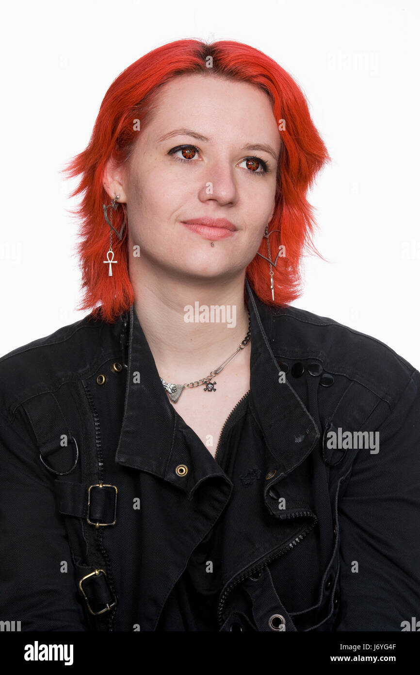 Young gothic woman laughing hi-res stock photography and images - Alamy
