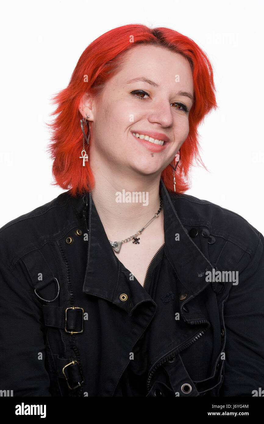 Young gothic woman laughing hi-res stock photography and images - Alamy