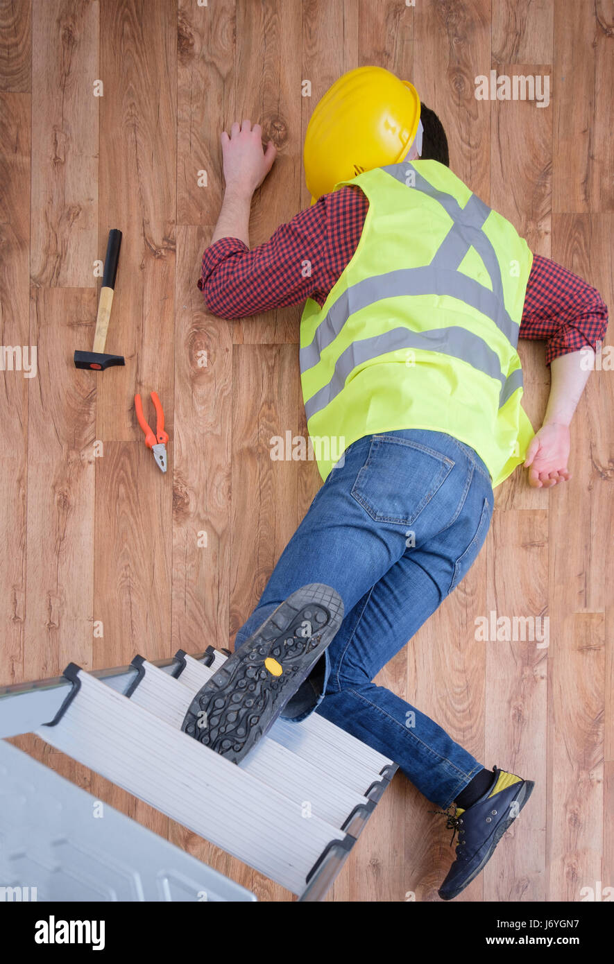 Dangerous ladder hi-res stock photography and images - Alamy
