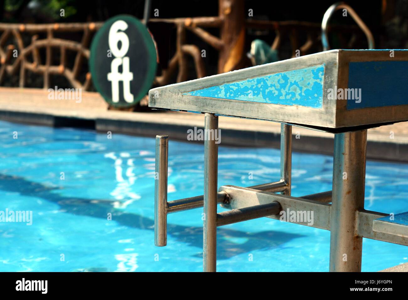 Photo of diving platforms at a swimming pool Stock Photo - Alamy