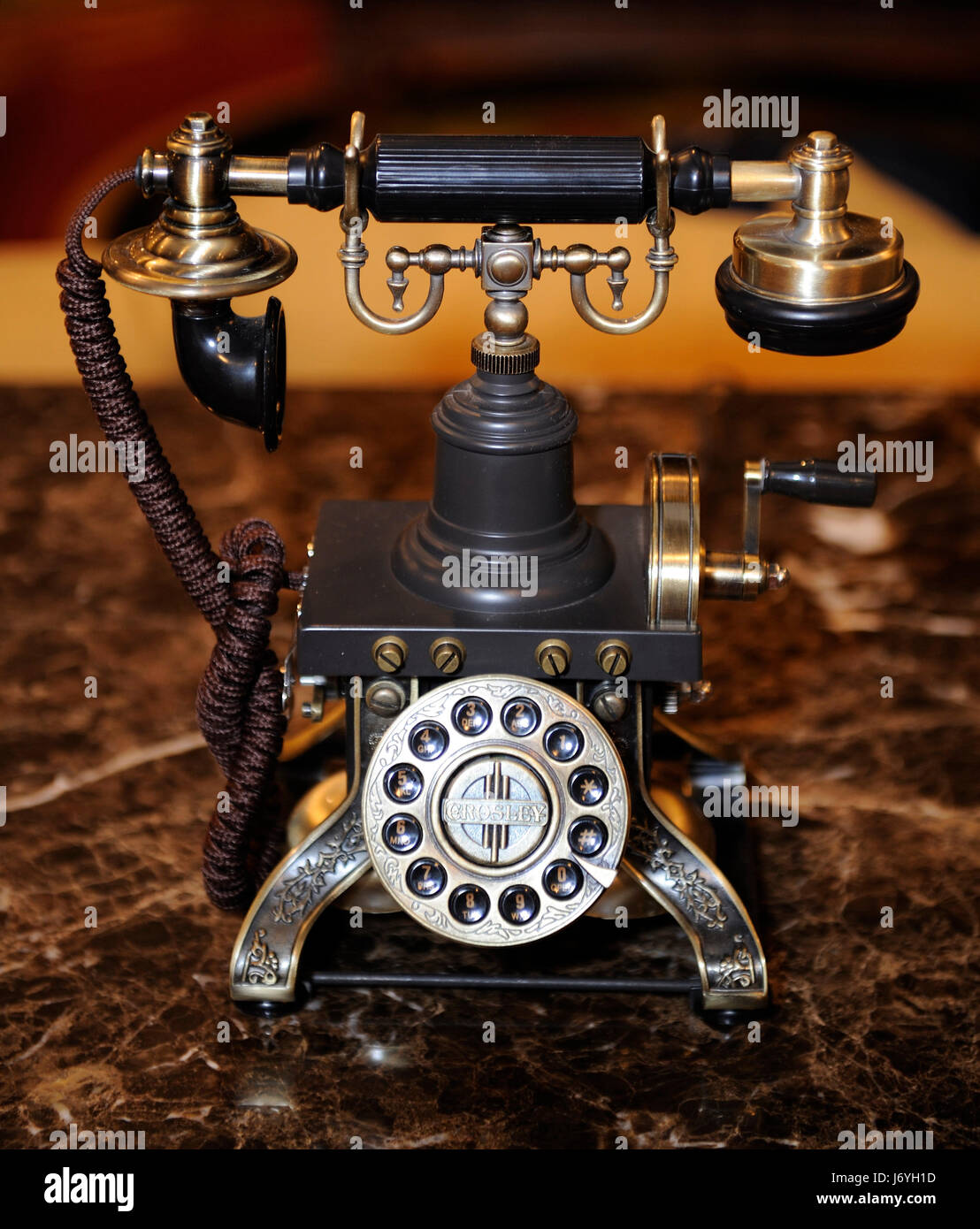 telephone phone inside antique person vintage communication brass ...