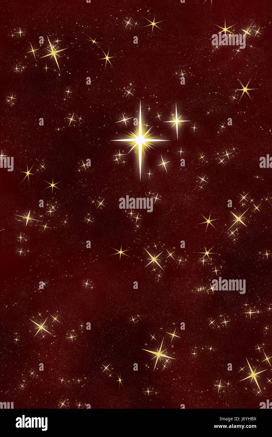 night nighttime christmas stars asterisks firmament sky red xmas x-mas ...