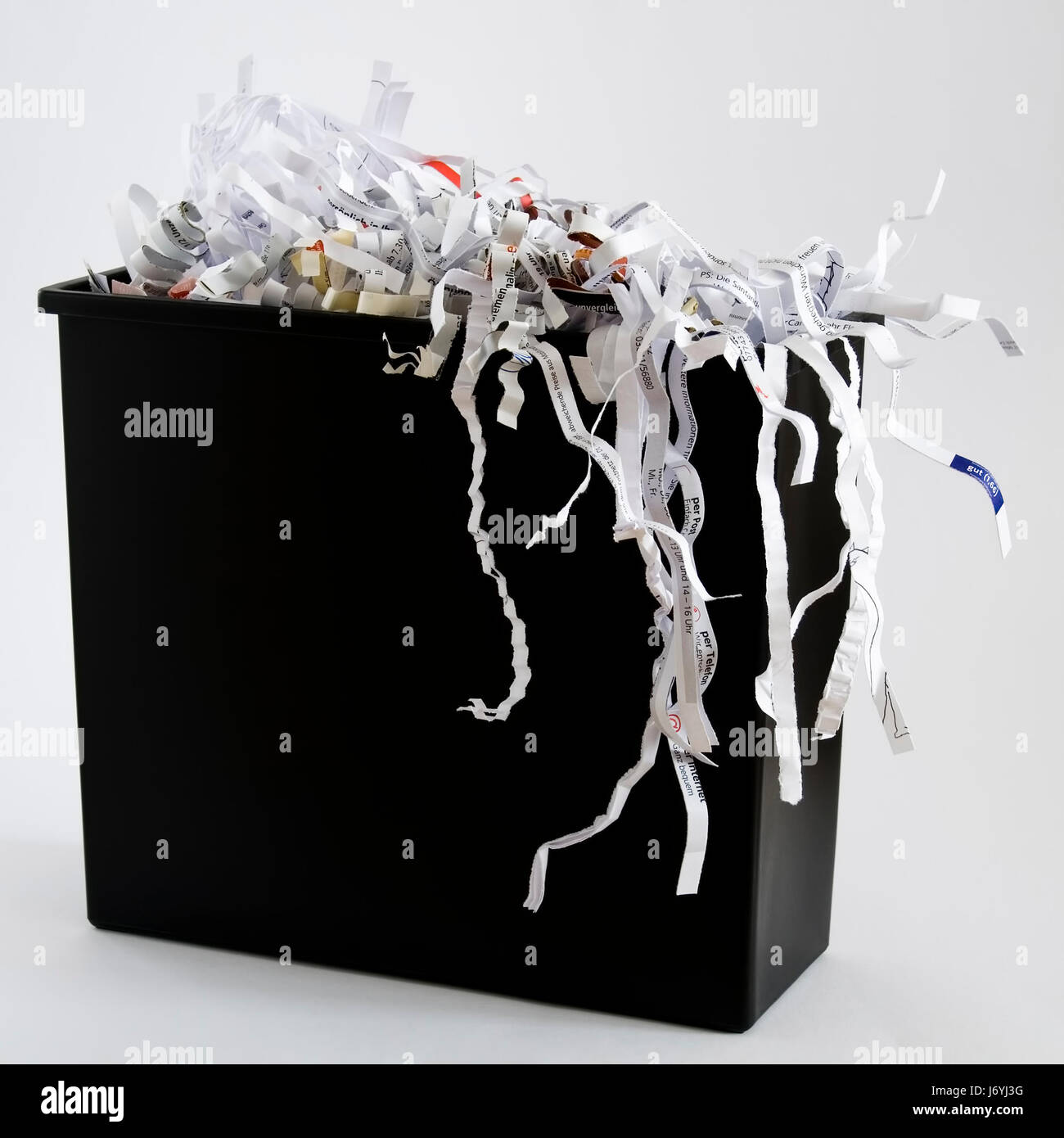 basket destruction document paperwork shredder unrecognizable sheet of ...