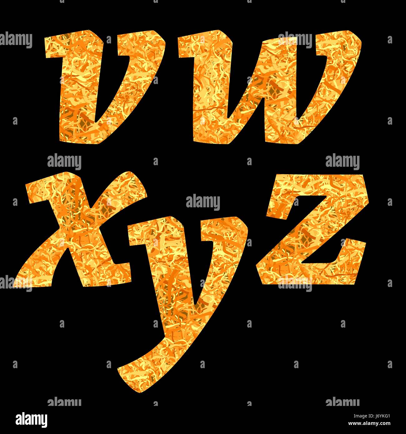 Yellow Letters of Alphabet Stock Vector Image & Art - Alamy