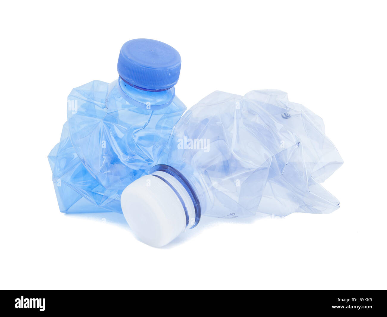 Empty Blue used water bottle for recycling Stock Photo - Alamy