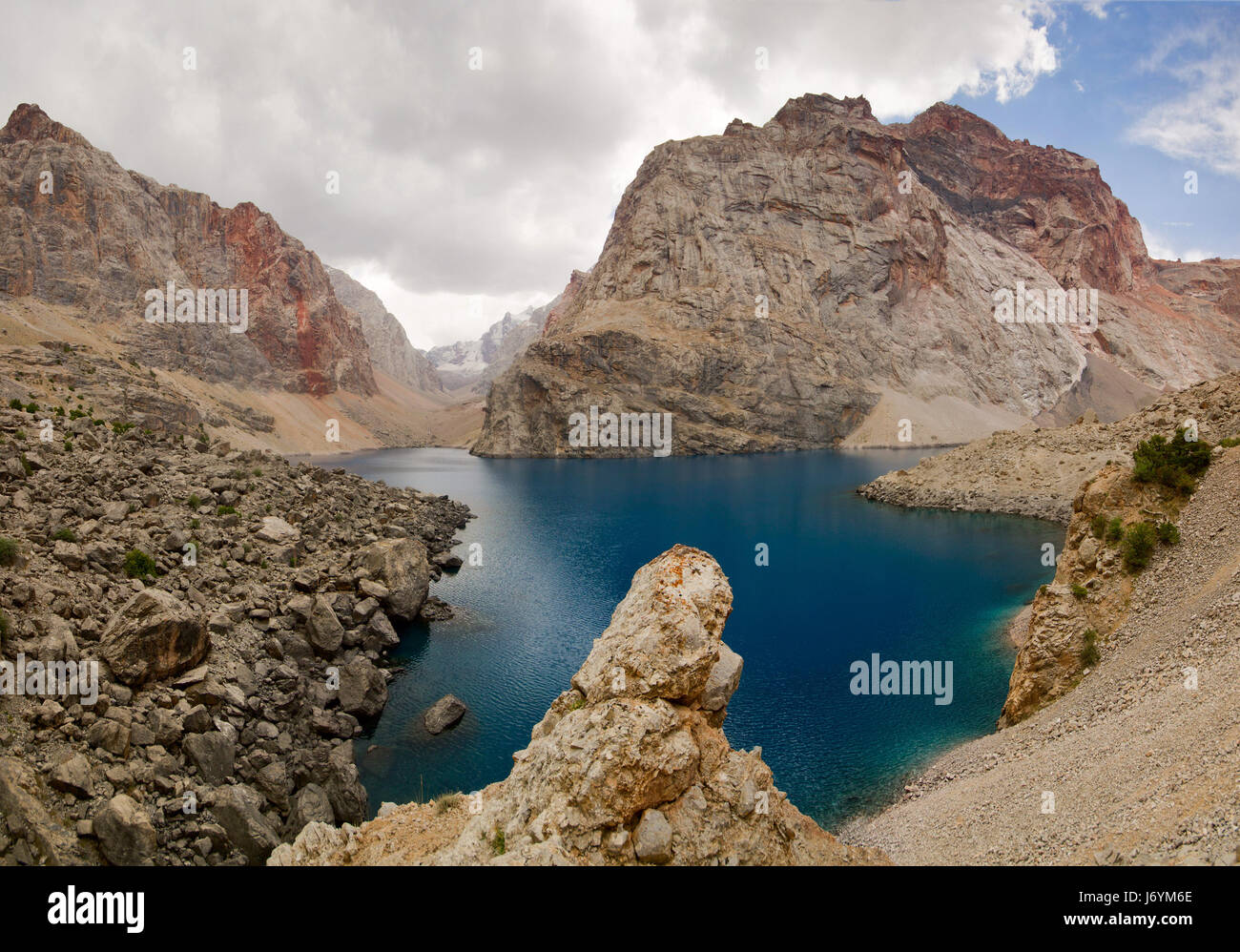 blue mountain lake at sunset Stock Photo - Alamy