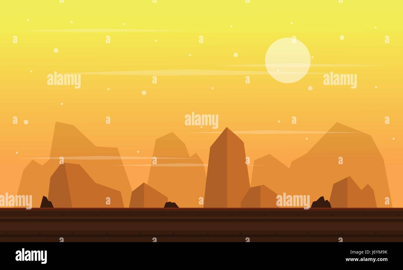 At sunset cliff scenery game background Stock Vector Image & Art - Alamy