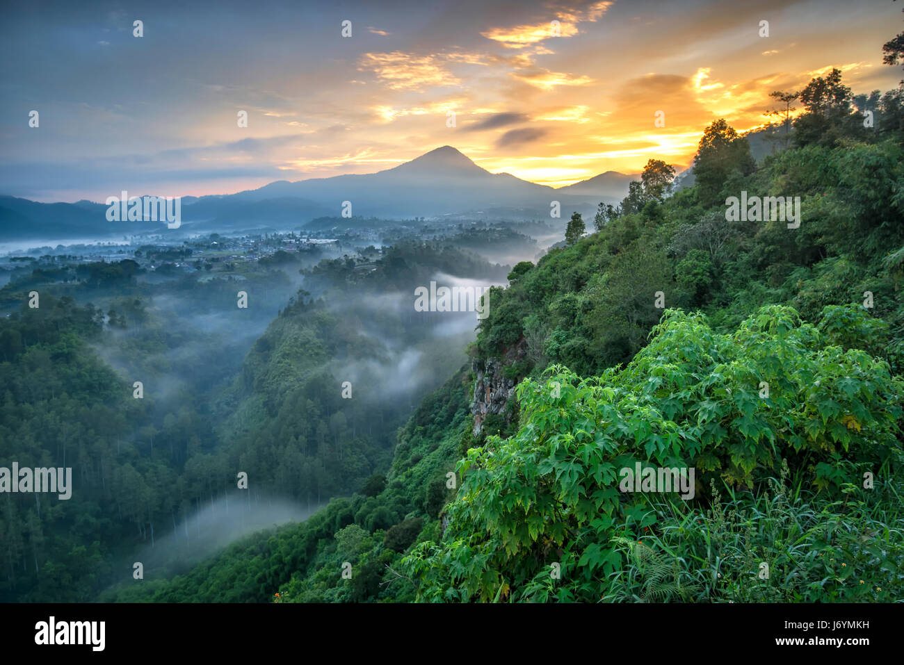 Sunrise at Terbing Keraton, North Bandung, West java, Indonesia Stock ...