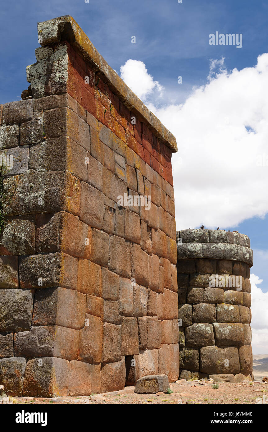 Inca prehistoric ruins in Cutimbo its modest number of well-preserved ...