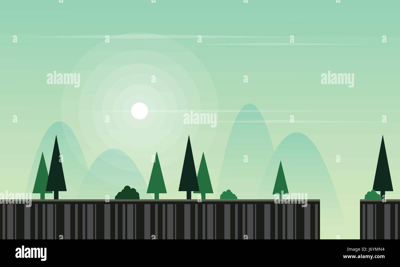 Vector flat game background with landscape Stock Vector Image & Art - Alamy