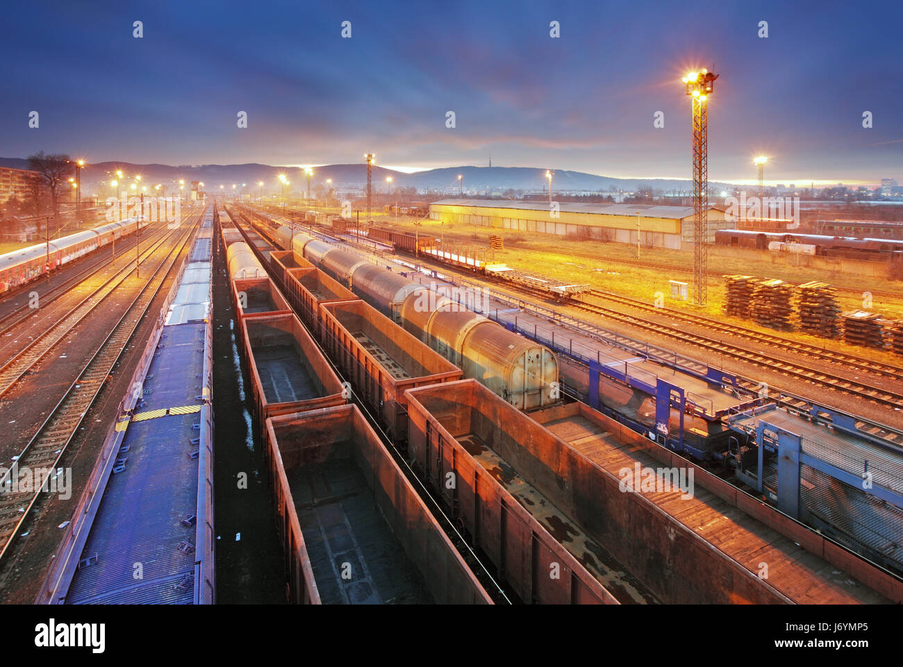 Train Freight transportation platform - Cargo transit Stock Photo - Alamy