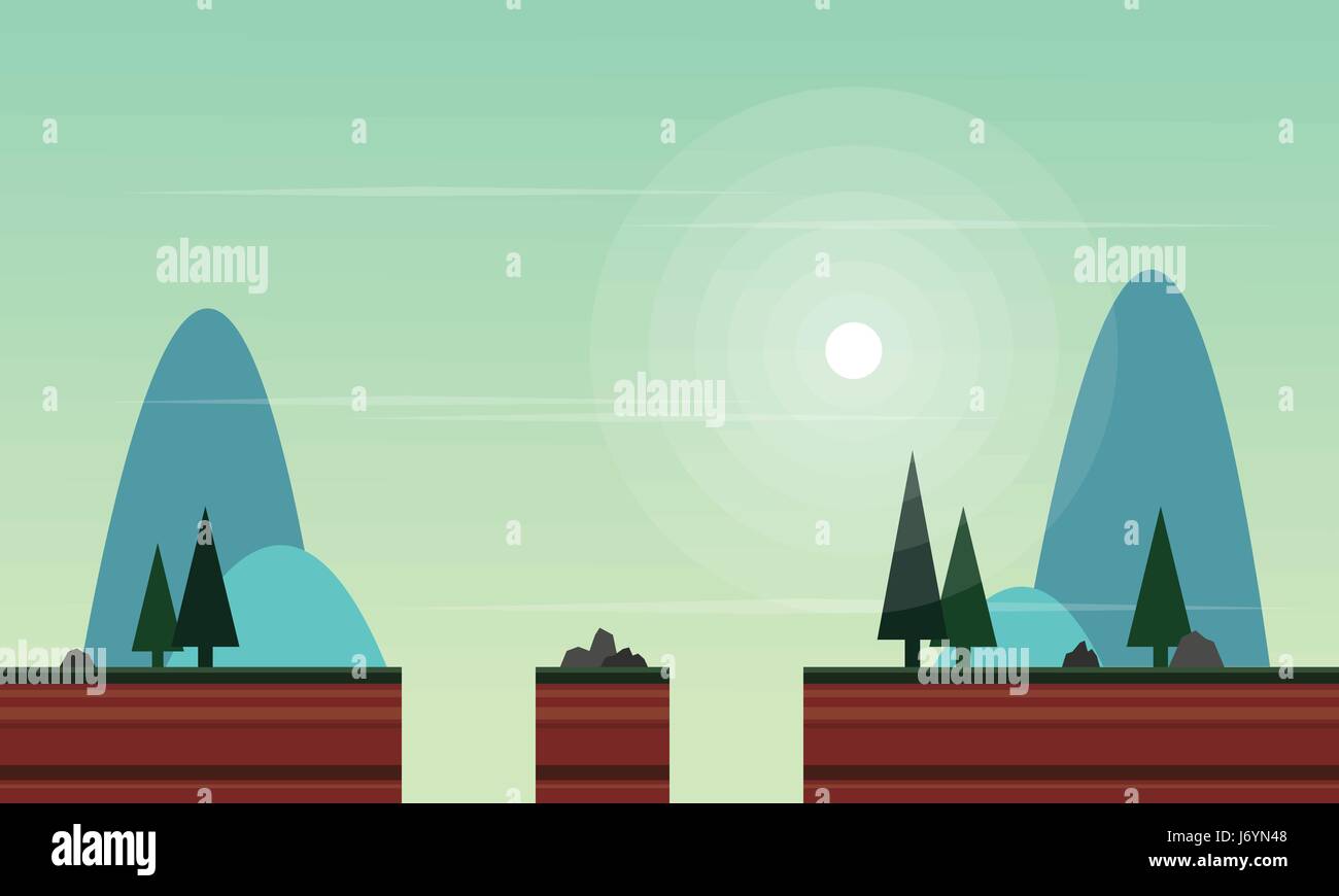 Collection scenery design for game background Stock Vector Image & Art ...