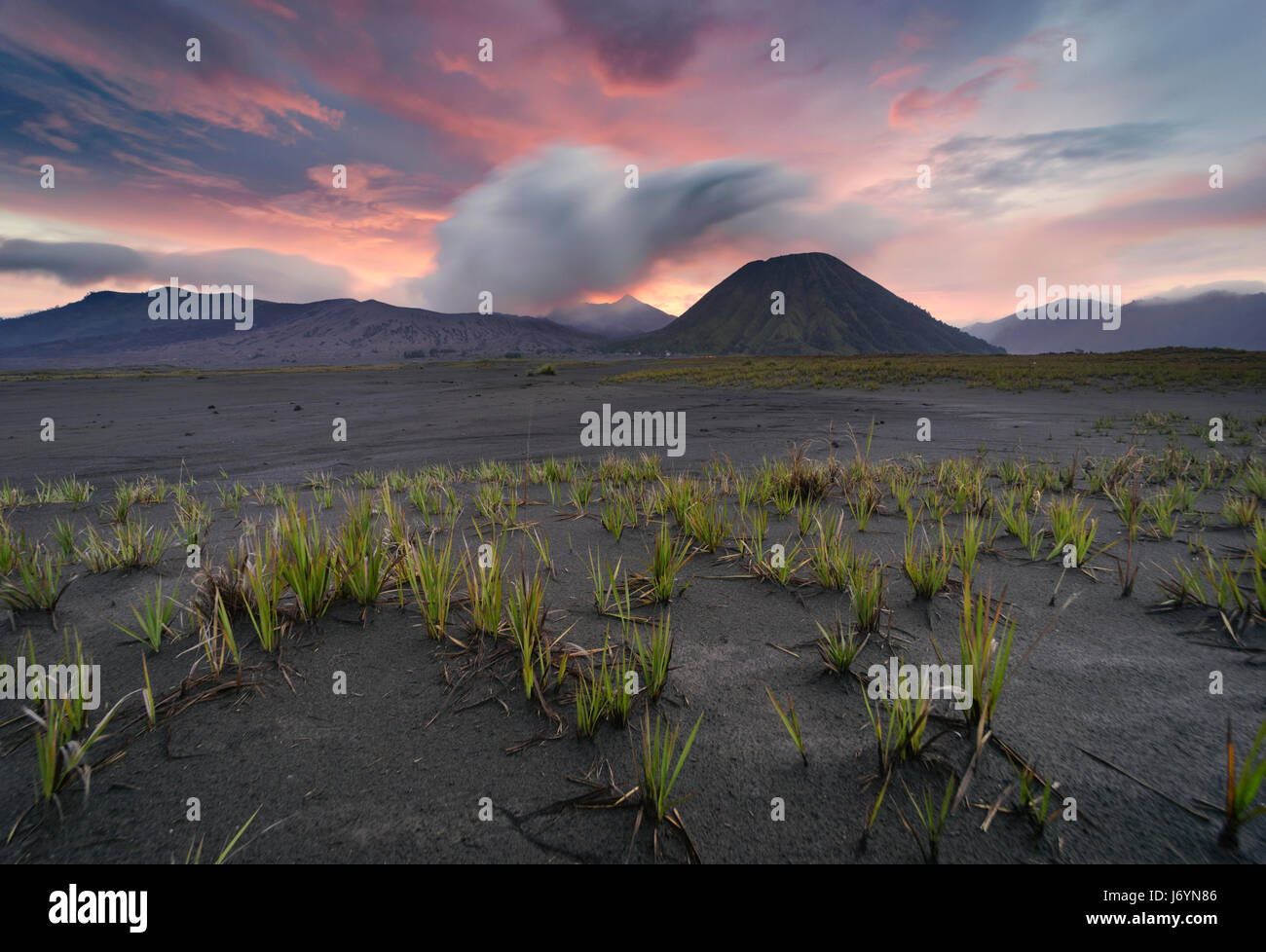 Mount Bromo at sunset, East Java, Indonesia Stock Photo - Alamy