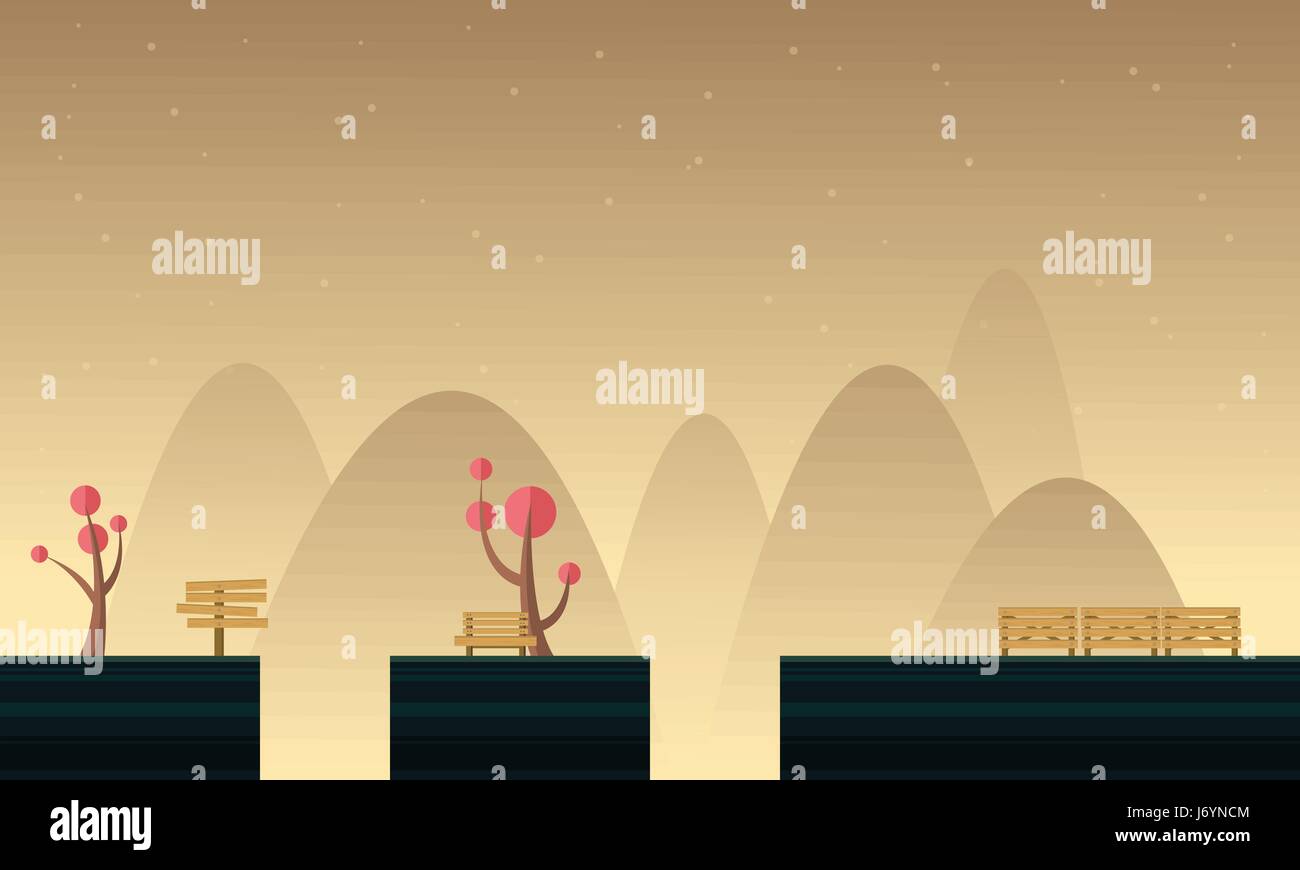 Style cute scenery for game background Stock Vector Image & Art - Alamy