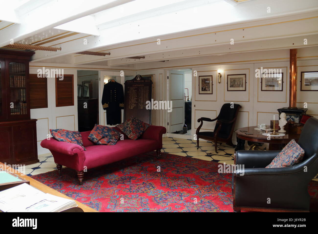 Officers quarters on HMS Warrior,Portsmouth,UK Stock Photo - Alamy