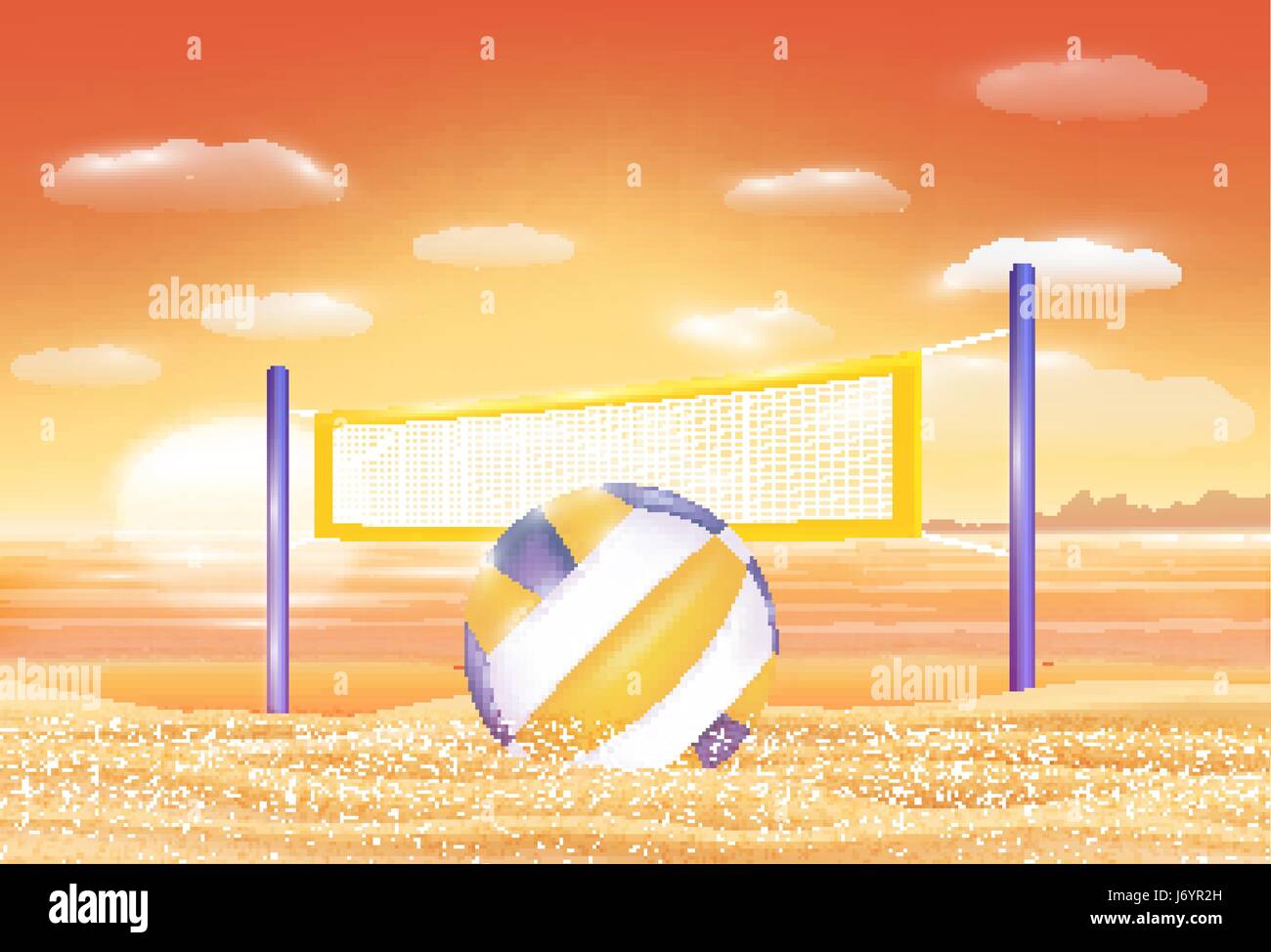 Sand beach sea people Stock Vector Images - Alamy