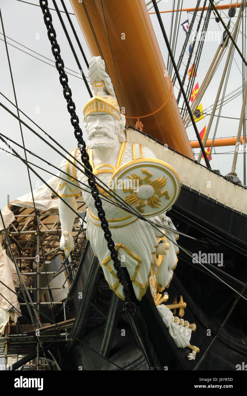 Figurehead of HMS Warrior,Portsmouth,UK Stock Photo - Alamy