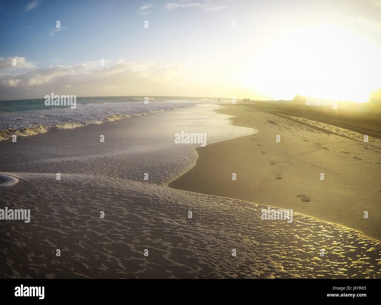 Empty beach sunrise in hi-res stock photography and images - Alamy