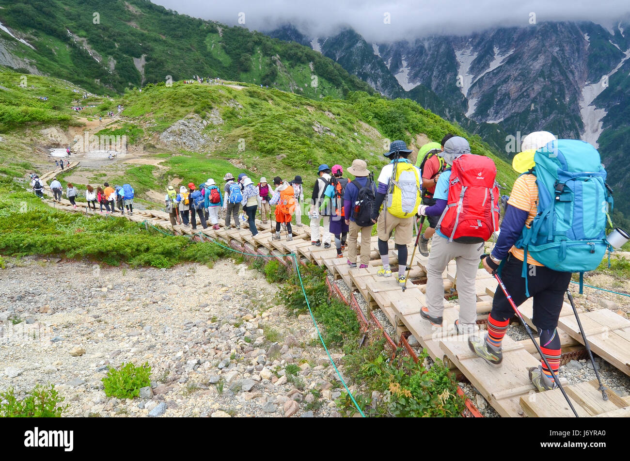 Hikers in Nagano, Japan Stock Photo - Alamy
