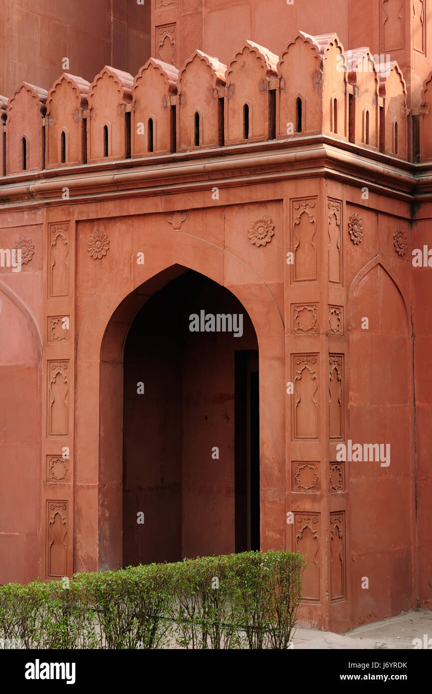 Nice decorated Red Fort in Delhi in India Stock Photo - Alamy