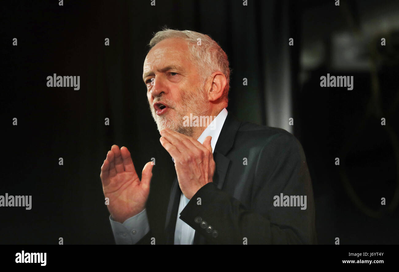 Labour leader Jeremy Corbyn speaks during a General Election campaign ...